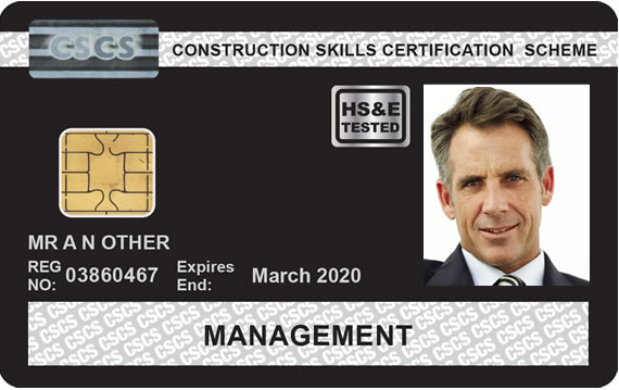 Black Fiss CSCS or CSCS card
